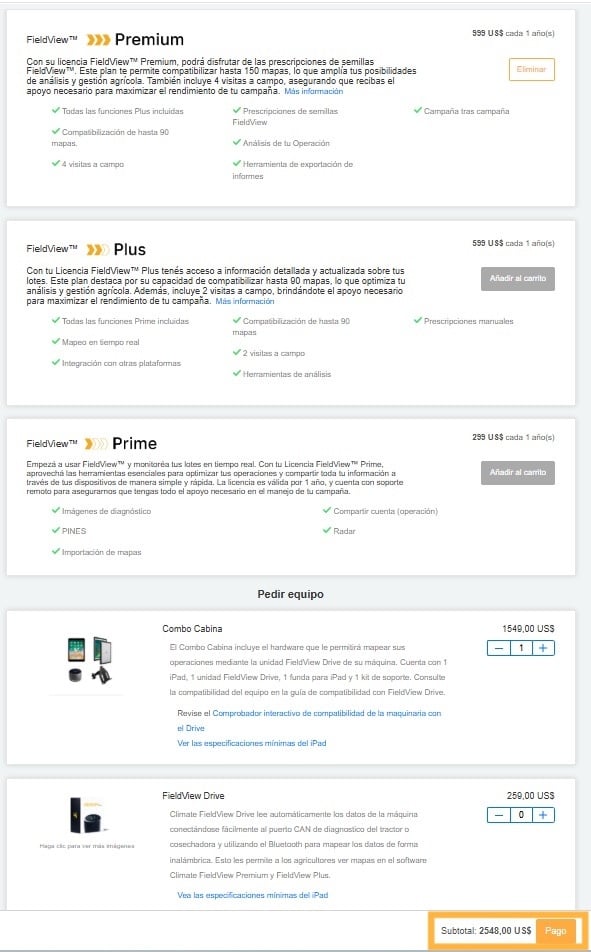 Cómo comprar por la plataforma FieldView™